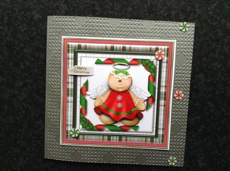 Christmas Gingerbread Angel Card Topper 1 - CUP635889_99 | Craftsuprint