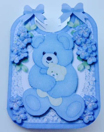 Print, Cut, and Fold , Blue Baby Bib - CUP638250_1398 | Craftsuprint