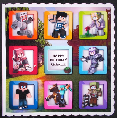 Minecraft Tile Card - Photo by Linda Short
