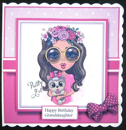 8x8 Pretty Girl Card Front - Photo by Linda Short