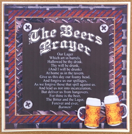 Beer Prayer Card 8 Card Front - CUP715270_27192 | Craftsuprint