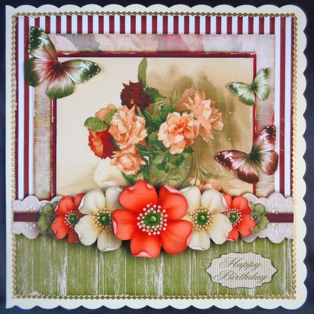 Vintage Birthday Flowers Card Kit 1044 - CUP753403_2166 | Craftsuprint