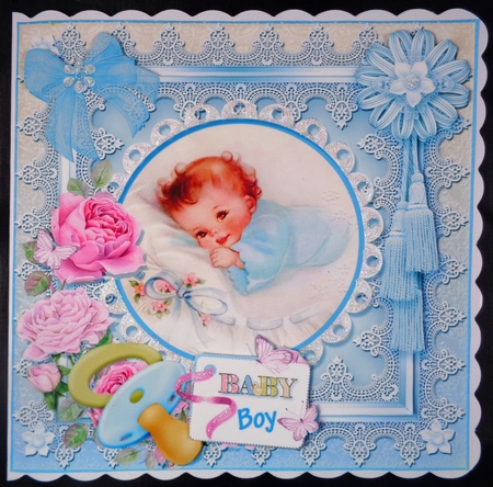 New Baby Card Front 7x7 Boy - CUP796755_1784 | Craftsuprint