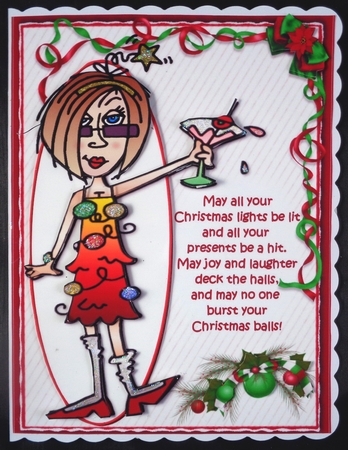 J.J May your Christmas be a hit quick card - CUP832228_1209 | Craftsuprint