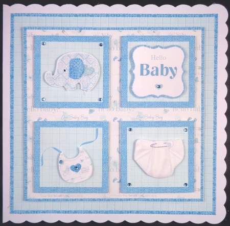 New Baby Boy Squares Mini Kit & Decoupage - CUP893451_1894 | Craftsuprint