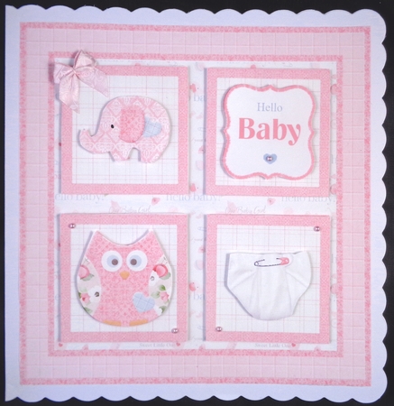New Baby Girl Squares Mini Kit & Decoupage - CUP893457_1894 | Craftsuprint