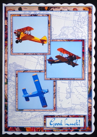 Bi-Plane Good Luck 3 Squares - CUP930897_75068 | Craftsuprint