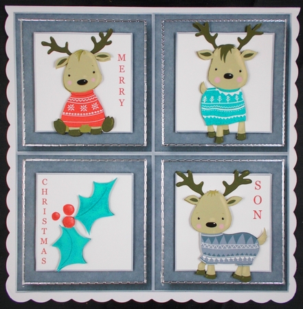 Christmas Jumper Reindeer Quad Frame - Photo by Linda Short