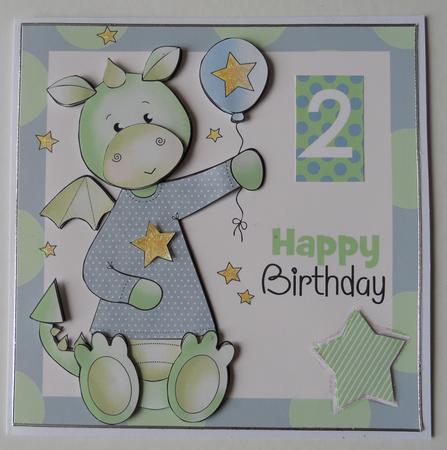 Denzil Dragon with Balloon Birthday Card Topper - CUP543518_2053 ...
