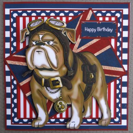 The Bulldog Card Front Kit - CUP616418_1483 | Craftsuprint