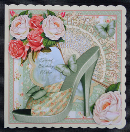 The Green Rose Shoes Topper 8x8 - CUP620532_1483 | Craftsuprint