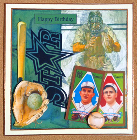 Vintage Baseball Stars Cards Topper with Decoupage - CUP639853_1865 ...
