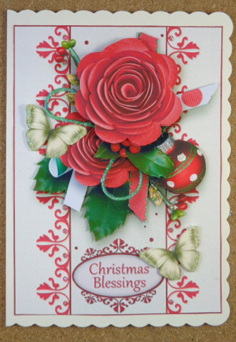 Card Front - Christmas Flowers - CUP645668_1010 | Craftsuprint