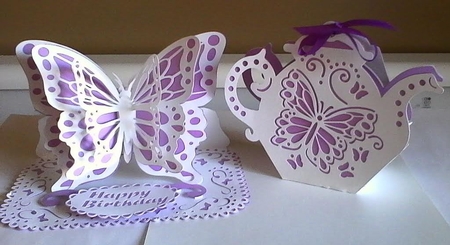 Teapot Gift Box - Butterflies ( Files) - CUP694688_173 | Craftsuprint