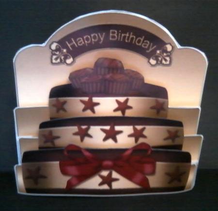 3D Chocolate Cake Pop Out Card Kit - CUP252231_359 | Craftsuprint