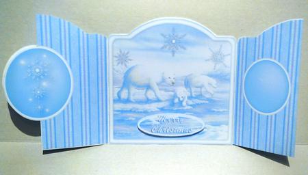 Polar Bear Christmas Gatefold Card Kit - CUP362009_1648 | Craftsuprint