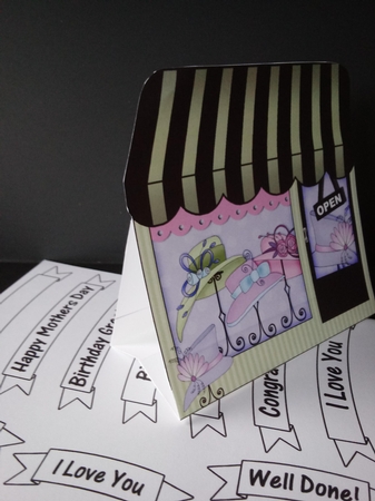 3D Shaped Card Kit - Little Hat Shop - CUP1034173_359 | Craftsuprint