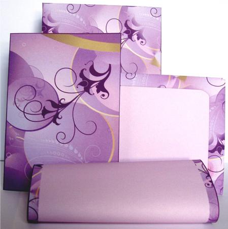 Fancy Purple Floral Stationary Set - CUP29934_5 | Craftsuprint