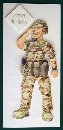 American Army Dude Decoupage Sheet - CUP286661_437 | Craftsuprint