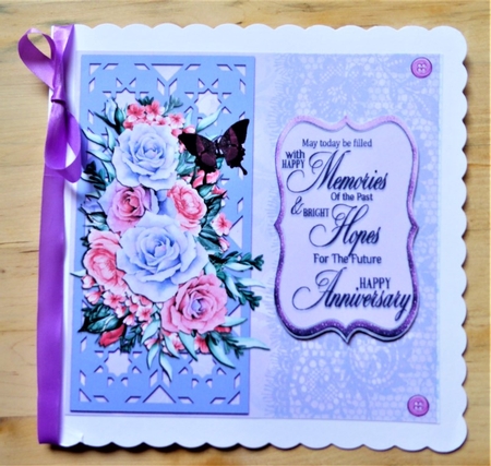 Tall Roses Anniversary Card - CUP1031114_2474 | Craftsuprint