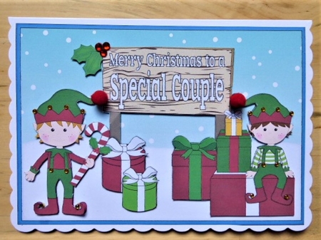 Christmas Elves with presents and sign SPECIAL COUPLE - CUP1070118_750 ...