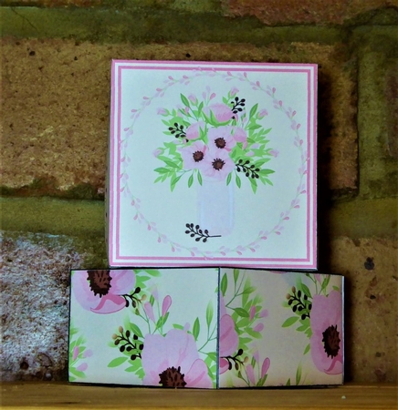 Pink Flowers in Vase Gift Box - CUP951574_66 | Craftsuprint