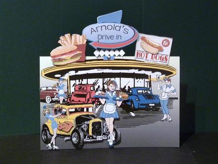 Topnpop -50s Carhop - 3D Card Kit - CUP188311_866 | Craftsuprint