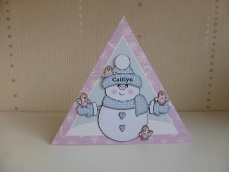Triangle Snowman 2 Card Mini Kit - CUP569536_2053 | Craftsuprint