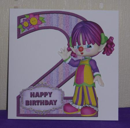Age Birthday - Age 2 - Shaped Card - CUP596835_2120 | Craftsuprint