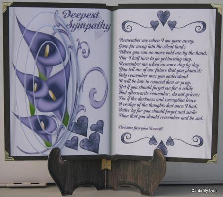 Lavender Calla Lilies Sympathy with Christina Rossetti Poem - CUP392282 ...