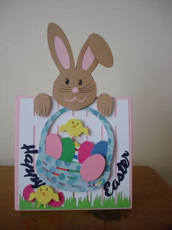 Over the Top Easter Bunny Tent Card - CUP1033261_2228 | Craftsuprint
