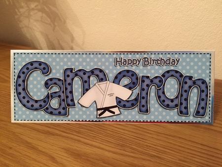 Large Dl Birthday Cameron Karate Card & 3D Decoupage - CUP627874_359 ...