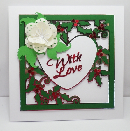 Heart and Holly topper - CUP1005246_1577 | Craftsuprint