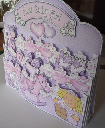 3D Baby Girl Pop Out Card Kit - CUP252228_359 | Craftsuprint