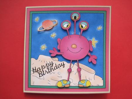 Aliens Quick Cut and Fold Card - CUP200784_359 | Craftsuprint