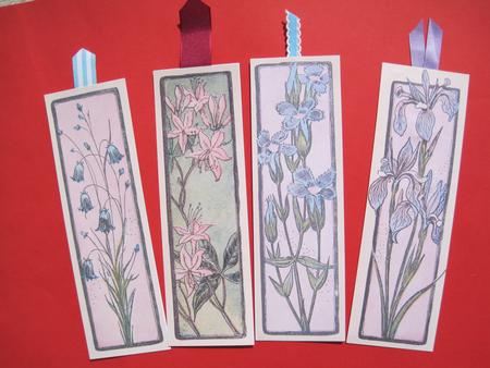 Four Floral Bookmarks or Topper Panels - CUP202918_994 | Craftsuprint