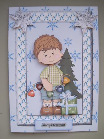 Lovely Little Christmas Boy on Snowflake Backing Paper - CUP275990_983 ...