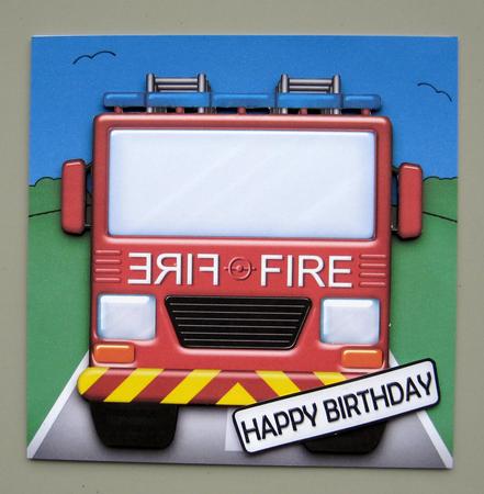 Fire Engine Quick Card N 3D Decoupage - CUP337698_359 | Craftsuprint