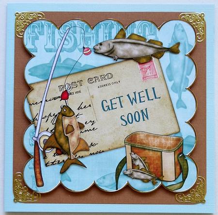 Teal Fishing Get Well Soon 8in Decoupage Step by Step - CUP334612_10 ...