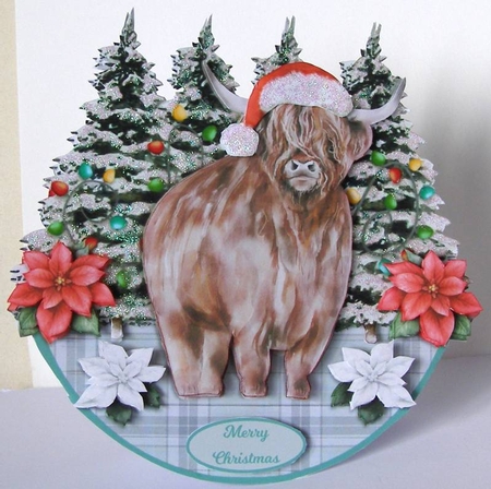 HIGHLAND CHRISTMAS rocker card - CUP1174983_57683 | Craftsuprint