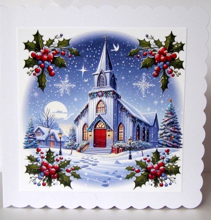 10 Christmas Church Card fronts. 8x8 inches. JPEG - Photo by Margaret ...