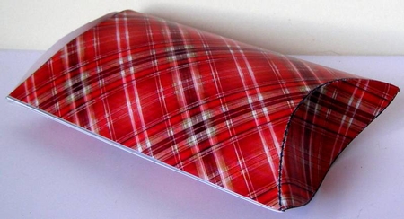 Red Tartan Pillow Gift Box - CUP145903_572 | Craftsuprint