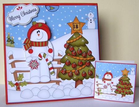 3D Animated Sleeps Till Santa Christmas Tree Countdown Card Kit ...