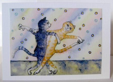 A4 Romantic Ballroom Dancing Cats - Photo by Margaret McCartney