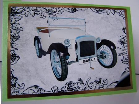 Vintage Car in Black/white Frame A4 Topper - CUP68208_415 | Craftsuprint