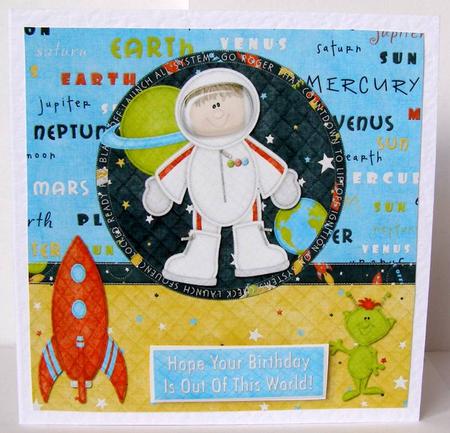 Out of This World - Boy's Space 8x8 Card - CUP220529_614 | Craftsuprint