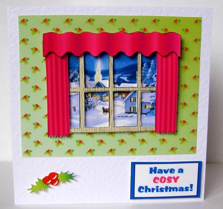 Cosy Christmas Window Card - Photo by Margaret McCartney