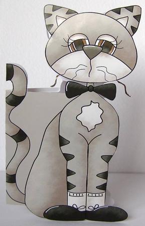 Cat Shaped Card - CUP270187_49 | Craftsuprint