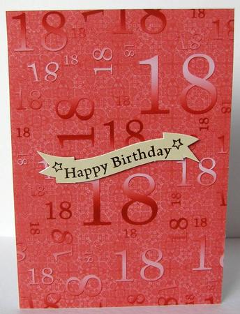 Red Metallic 18th Birthday A4 Backing Paper - CUP315374_10 | Craftsuprint