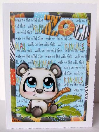 Gorgeous Panda on Zoo Backing Paper - CUP346776_983 | Craftsuprint